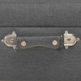 Stolička s úložným prostorem 40 cm tmavě šedá textil 247520