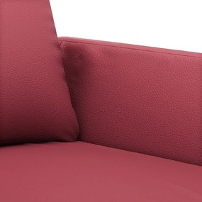 2dílná sedací souprava s poduškami vínová umělá kůže 3201753