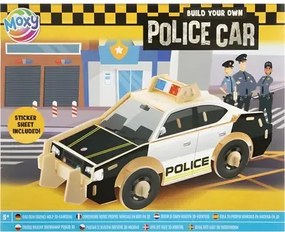 MOXY 3D puzzle Policejní auto / Bez lepidla / Přírodní materiál