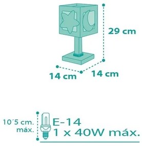 Dalber D-63231H - Dětská lampička MOONLIGHT 1xE14/40W/230V