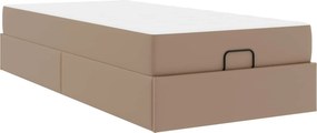 Rám postele s matrací Jiný 2 ks Žlutohnědá PVC 3399408