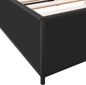 Rám postele černý 140 x 200 cm kompozitní dřevo a kov 3279842