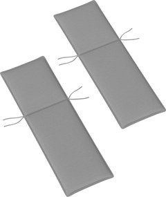 Outsunny Sada 2 Polštářů pro Skládací Lehátka Zahradní Lehátka Matrace Venku 193x58x6 cm s UV Ochrannou a Voděodolnými Šedými Popruhy | Aosom