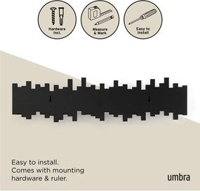 Černý plastový nástěnný věšák 72 cm Sticks – Umbra