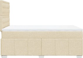 Box spring postel s matrací krémová 120x190 cm textil 3293926