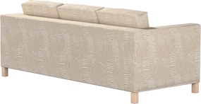Potah na pohovku IKEA  Karlanda 3-místná nerozkládací, krátký barva béžová látka pletený vzor, vzorované