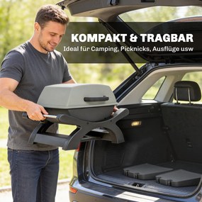 Outsunny stolní elektrický gril 2300W 23x71 cm přenosný elektrický gril s nepřilnavými grilovacími rošty, odkapávací miska