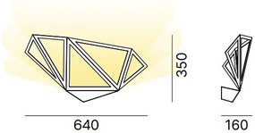Quadrifoglio Group K22PAE0L00-013 Starlight, antracitové svítidlo pro nepřímé osvětlení, 22W 2700K, délka 64cm