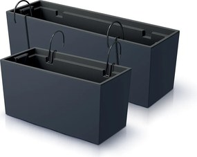 Truhlík CORBI s háky a vkladem antracit