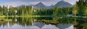 Obraz nádherné panorama hor u jezera Varianta: 120x40