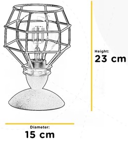 ONLI - Stolní lampa SPIDER 1xE27/15W/230V 23 cm černá/hnědá
