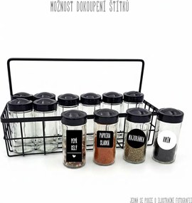 Orion Sada 12ks kořenek BLACK 80ml v černém kovovém košíku RADKA + 2 háčky