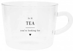 Bastion Collections skleněný hrnek na čaj Is It Tea, 300 ml