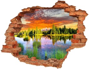 Wallmuralia Nálepka fototapeta 3D výhled Řeka v lese 90x70 cm