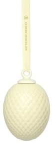 LYNGBY Porcelánová dekorace Rhombe Easter Egg Yellow, žlutá barva, porcelán