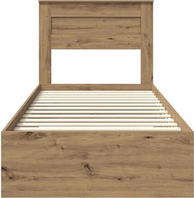 Rám postele s čelo Artisanový dub 100 x 200 cm Kompozitní dřevo 3410026