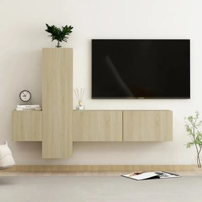3dílný set TV skříněk dub sonoma kompozitní dřevo 3078971