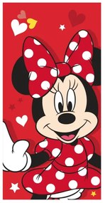 Jerry Fabrics Osuška Minnie Red heart 70x140 cm