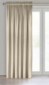 Design 91 Záclona 140x270 Rosa světle béžový velur připravená na pásku D91