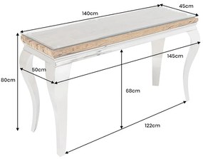 Massive home | Konzolová stolní deska BARRACUDA 140x45cm teakové dřevo