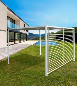 BIZZOTTO Hliníková pergola NOAH se stínící látkou bílá 0795444