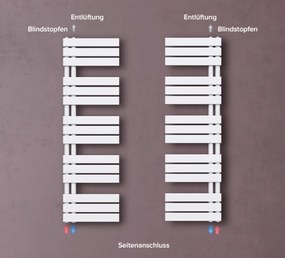 elektrický koupelnový radiátor DOPORRO FN 131x60cm 768 W - černý