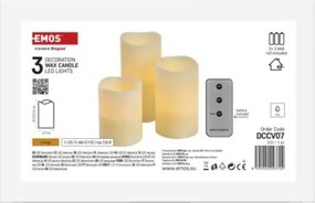 LED dekorace EMOS DCCV07 ZY2143 svíčka 9xAAA ovladač časovač