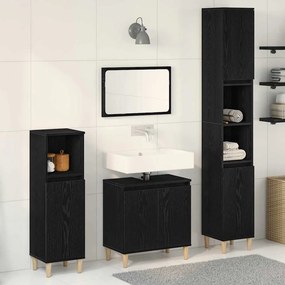 Sada koupelnového nábytku 3 ks Černý dub 30 x 30 x 180 cm 3333088