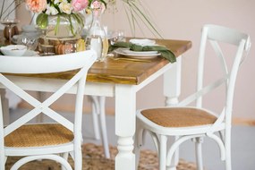 ARTEN Rustikální jídelní stůl POPRAD MES01A - borovice (bílý vosk) ROZMĚR: (š/h/v) 120 x 80 x 76 cm