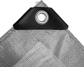 Krycí plachta s kovovými oky Gardlov 24652 120g/m2, 3x4m, stříbrná