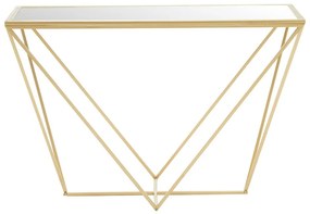 Konzolový stolek se skleněnou deskou ve zlaté barvě 40x120 cm Farran – Premier Housewares