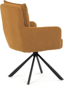 Jídelní židle HC-X1128 YEL2, manšestrová látka, žlutá (60 x 67) cm
