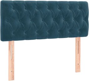 Box spring postel s matrací tmavě modrá 90x200 cm samet 3127653