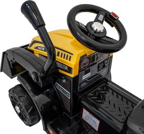 Ramiz Traktor buldozer G320 pro nejmenší děti žlutý + pohyblivá lžíce + melodie + klakson + LED světla