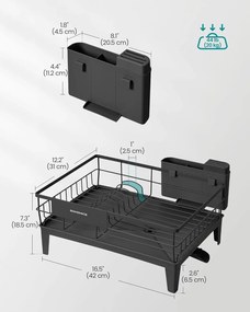 Odkapávač na nádobí Pavy 42 cm černý