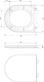 Závěsné WC + prkénko OTTAWA + tlačítko SIGMA + podomítkový modul + podložka