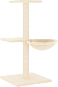 Škrabadlo pro kočky se sisalovými sloupky krémové 72 cm 171768