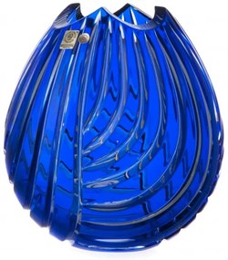 Váza  Linum, barva modrá, výška 210 mm