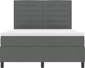 Postel s boxspringem s matrací Tmavě šedá 140 x 190 cm textil 3339309