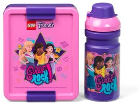 Set láhve na vodu a boxu na svačinu LEGO® Friends Girls Rock