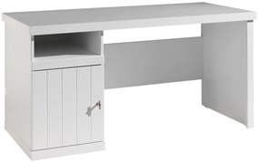 OnaDnes -20% Bílý dřevěný pracovní stůl Vipack Robin 150 x 70 cm