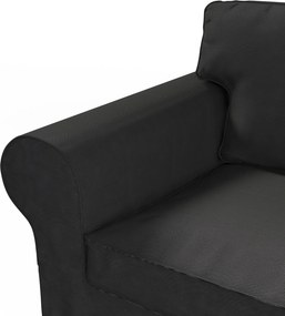 Potah na pohovku IKEA  Ektorp 2-místná, nerozkládací barva černá látka pletený vzor