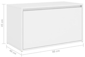 Lavice do předsíně Xaira - 80x40x45 cm | bílá