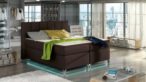 dvojlůžko boxspring BASILIO - Soft 66 - 160x200cm - s LED