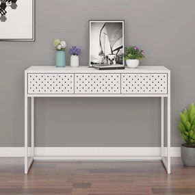 Konzolový stolek bílý 106 x 35 x 75 cm ocel 335893