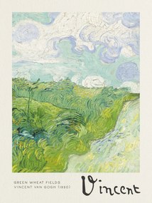 Obrazová reprodukce Green Wheat Fields - Vincent van Gogh, (30 x 40 cm)