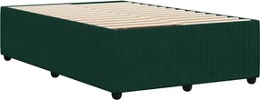 Rám postele bez matrace tmavě zelená 120 x 200 cm samet 3285003