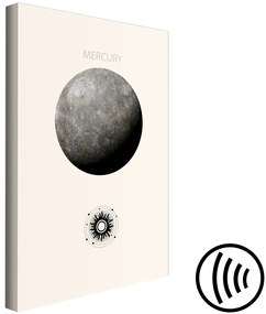 Obraz Merkur - nejmenší z planet Sluneční soustavy v grafickém znázornění