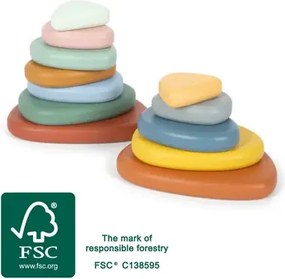 small foot Montessori říční kameny Balanční hra