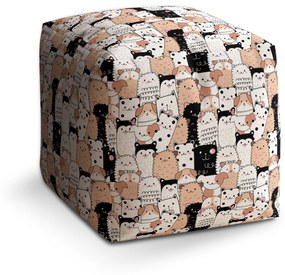 Sablio Taburet Cube Roztomilá zvířátka: 40x40x40 cm